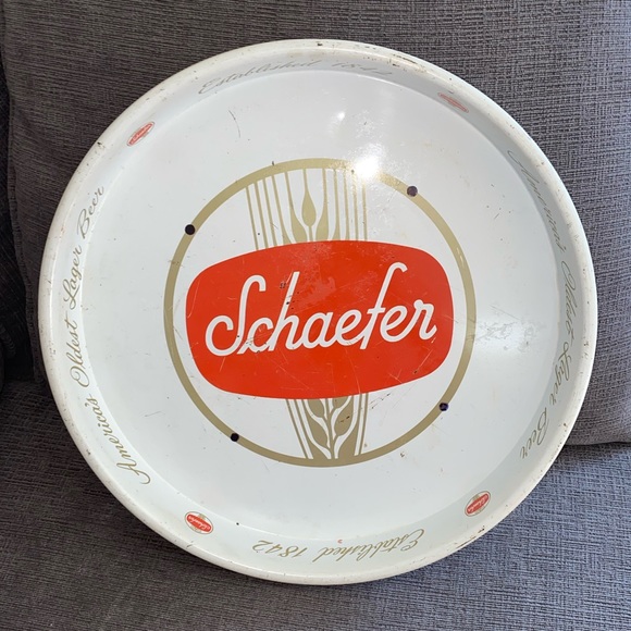 Vintage | Dining | Vintage Schaefer Beer Metal Double Sided 3 Serving ...